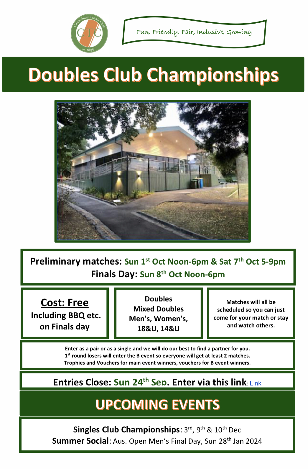 2023 Doubles Club Championship - Canterbury Tennis Club